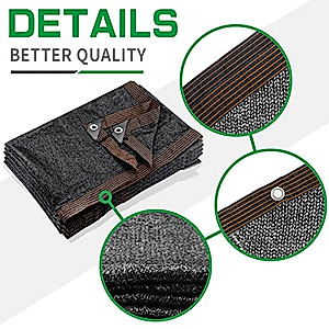 40% Shade Cloth with Grommets, Garden Mesh Shade Tarp Sun Shade Net for Greenhouse Cover Patio Plant Flower Chicken Coop (10Ft x 13Ft)