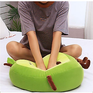 XICHEN 27 Inch Green Large Simulation Avocado Plush Toy Doll Sleeping Pillow Doll Doll, Holiday Warm Gift Plush Toy Pillows (Seated)