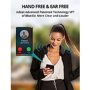 Neckband Portable Bluetooth Speakers, Bluedio HS Wireless Wearable Personal Body Speaker w/FM Radio/Micro SD Card, Lightweight Outdoor Sound Box Private Music for Cycling, Hiking, Handsfree Phone Call