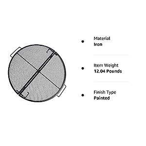 Lineslife X-Marks Fire Pit Cooking Grill Grates Portable, Heavy Duty Folding Round Campfire Grill Grate, Firepit Grill Grate with Handles for Outdoor BBQ Picnic, Black 36 Inch