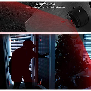 Mini Spy Camera Wireless WiFi Spy Camera Hidden Camera Small Camera Spy Cameras with Night Vision and Motion Detection Home Security Indoor/Outdoor Nanny Cam for pet