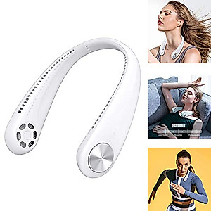 2023 Bladeless Hanging Neck Fan Portable Sport Fan, Personal Fan, Rechargeable USB Fan Adjustable Width Cooling Neck Fan with 3 Speeds for Yard Work, Concerts, Outdoor and more