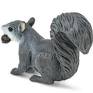 Safari Ltd. Gray Squirrel Figurine - Lifelike 3" Wildlife Figure - Educational Toy for Boys, Girls, and Kids Ages 3+