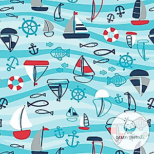 i Play Boys Reusable Absorbent Baby Swim Diapers Aqua Wavy Nautical 24 Months