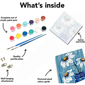 Mowana 2 Framed DIY Paint by Numbers for Adults Beginner, Paint by Number for Adults Framed Canvas, Painting by Numbers for Adults, 2 Pack 10x10 inch, Paint by Number for Adults, Crafts for Adults