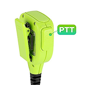 KEYBLU CP200D Waterproof Shoulder Speaker Mic 2 Pin Two Way Radio Microphone with 3.5mm Audio Jack Compatible with Motorola CP200 CLS1410 CLS1110 RDM2070D walkie Talkie (for Motorola, Green)