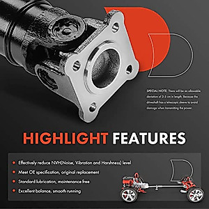 A-Premium Rear Complete Drive Shaft Prop Shaft Driveshaft Assembly Compatible with Subaru B9 Tribeca 2006-2007 3.0L, Tribeca 2008-2014 3.6L, AWD, Replace# 27111XA00A