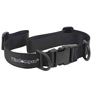 Wisdompro Backpack Chest Strap, Heavy Duty Adjustable Backpack Sternum Strap Chest Belt with Quick Release Buckle for Hiking and Jogging - with Slide Locks (Black)