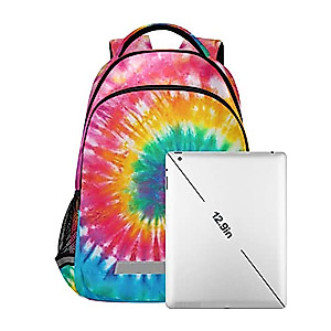 Tie Dye Rainbow Kids Backpack Girls Boys Elementary School Bookbag Travel Rucksack Laptop Bag