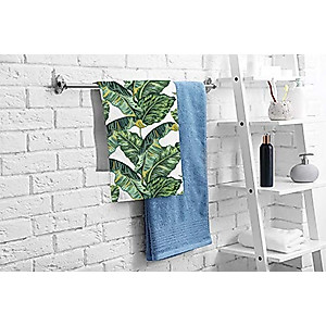 oFloral Hand Towels Cotton Washcloths Jungle Leaf Seamless Floral Pattern,Comfortable Super-Absorbent Soft Towels for Bathroom Beach Kitchen Spa Gym Yoga Face Towel 15X30 Inch
