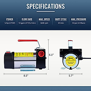 Orion Motor Tech Diesel Transfer Pump with 2pcs 1" NPT Fuel Transfer Swivels