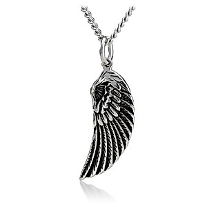 Shields of Strength Stainless Steel Mini Angel Wing Necklace Inscribed with Psalm 91:11 Bible Verse Pendant Chain Teen Girls Christian Jewelry Gifts