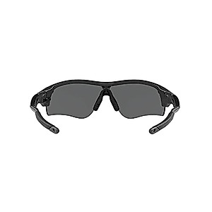 Oakley Men's OO9206 Radarlock Path Low Bridge Fit Rectangular Sunglasses, Hi Res Carbon/Prizm Black Polarized, 38 mm