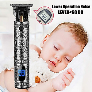 RESUXI Hair Clippers for Men Hair Trimmer for Barbers,Professional Cordless T Blade Trimmer, Beard Edger Liners,Barber Shavers,Ornate Knight Close-Cutting Hair Machine