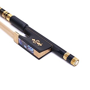 AMZZ 4/4 Professional Carbon Fiber Violin Bow - Performance Grade Violin Accessory for Violinists and Fiddlers of All Skill Levels (Carbon Fiber Bow 4/4 Size)