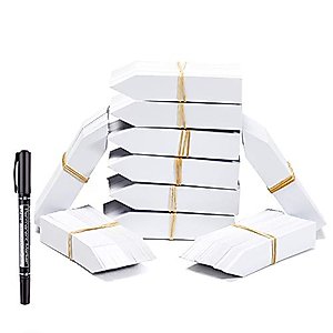 1000 Pcs 4 Inch Plastic Plant Nursery Garden Labels Waterproof Pot Markers Garden Stake Tags, White