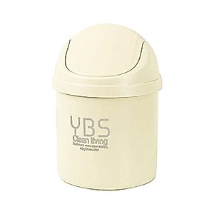 Ochine Mini Trash Can Garbage Can Bin Mini Waste Can with Swing Lid Car Trash Can Small Wastebasket Desk Countertop Dustbin Garbage Organizer Storage for Home Office Kitchen Bathroom Bedroom