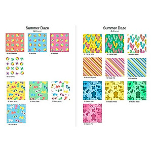 COTTONVILL EMANON Summer Daze 20COUNT Cotton Print Quilting Fabric (Precuts, Quarter 18pc)