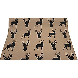 White Tailed Deer on Kraft Gift Wrapping Paper - 24"x10'