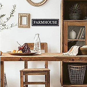 Funly mee Rustic Black Metal Farmhouse Sign Decorative Wall Hanging Sign 16.1×4.2 in
