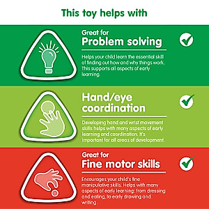 Early Learning Centre Wooden Shape Sorter, Fine Motor Skills, Problem Solving, Hand Eye Coordination, Kids Toys for Ages 18 Month, Amazon Exclusive