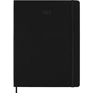 Moleskine 2023 Weekly Notebook Planner, 12M, Extra Large, Black, Hard Cover (7.5 x 10)