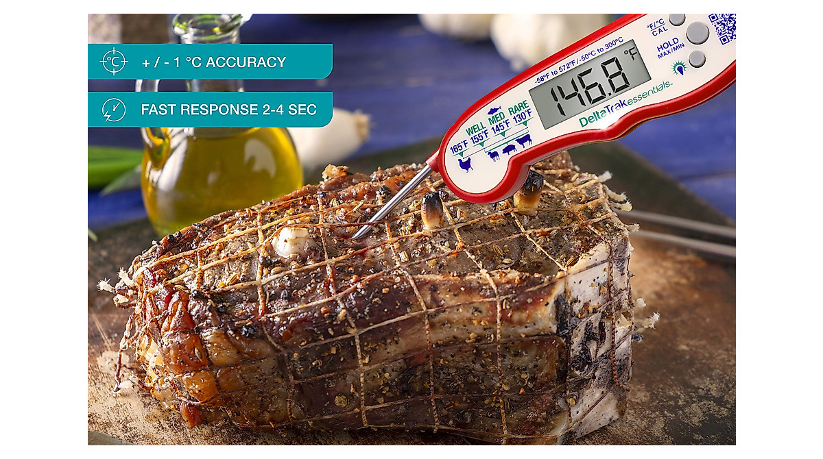 DeltaTrak Digital Meat Thermometer: Fast & Waterproof
