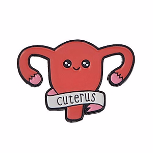 ALIWS Brooch，Button，Pin，Corsage，Boutonniere, Cartoon Women's Womb Shape The Uterus Jewelry Gift Portable and Useful Lovely