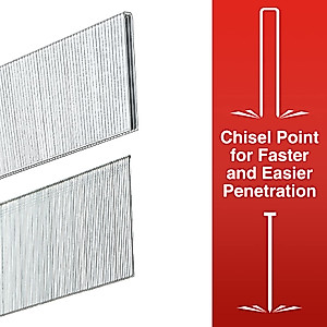 SHALL 3600 Counts 18 Gauge Narrow Crown Staples & Brad Nails, Heavy Duty Galvanized 1/4" Narrow Crown Staples (3/4" 1" 1-1/4" 1-1/2"), Brad Nails (1" 2"), for Pneumatic, Electric Stapler/Brad Nailer