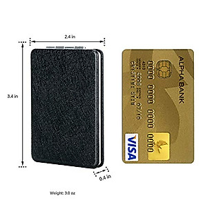 YTZJ Direct Compact Mirror for Men, Women and Girls, Black Travel Makeup Mirrors for Handbag and Pocket, Portable Double-Sided Mirror with Distortion Free