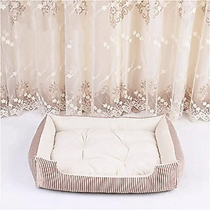 WXBDD Dog House Soft Fleece Nest Dog Baskets Mat Winter Waterproof Kennel Soft Large Pet Dog Bed Cat Kennel Warm Cozy (Color : D, Size : 70X51X13CM)