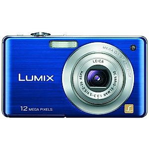 Panasonic Lumix DMC-FS15 12MP Digital Camera with 5x MEGA Optical Image Stabilized Zoom and 2.7 inch LCD (Blue)