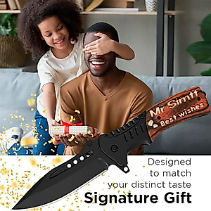 Grand Way Customized Pocket Knife - Personalized Gift for Men & Women Dad Birthday Presents Dads Father Husband Mens Gifts Him Anniversary Ideas 0207 PS