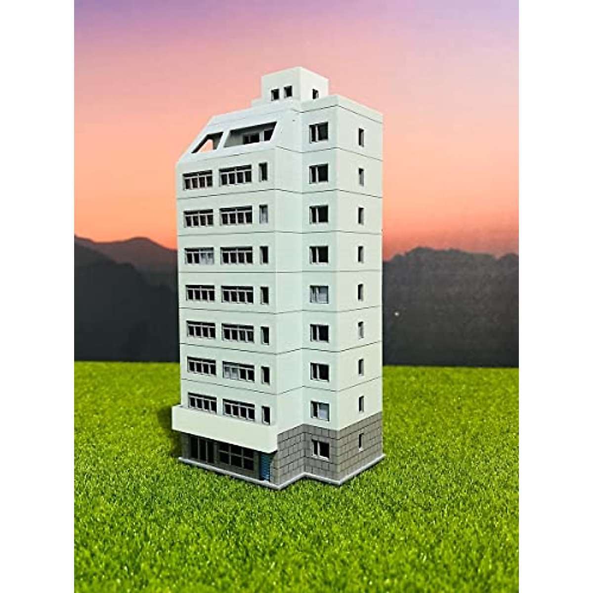 N Scale Train Railway Scene City White high-Rise Building Assembly Model-1:160