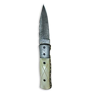 Perkin Knives - Handcrafted Damascus Hunting Knife - Folding Knife