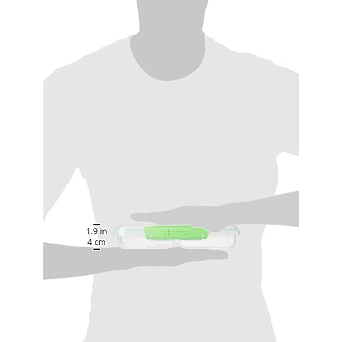 Sistema To Go Multi Split Food Storage Container, Clear with Coloured Clips, 820 ml