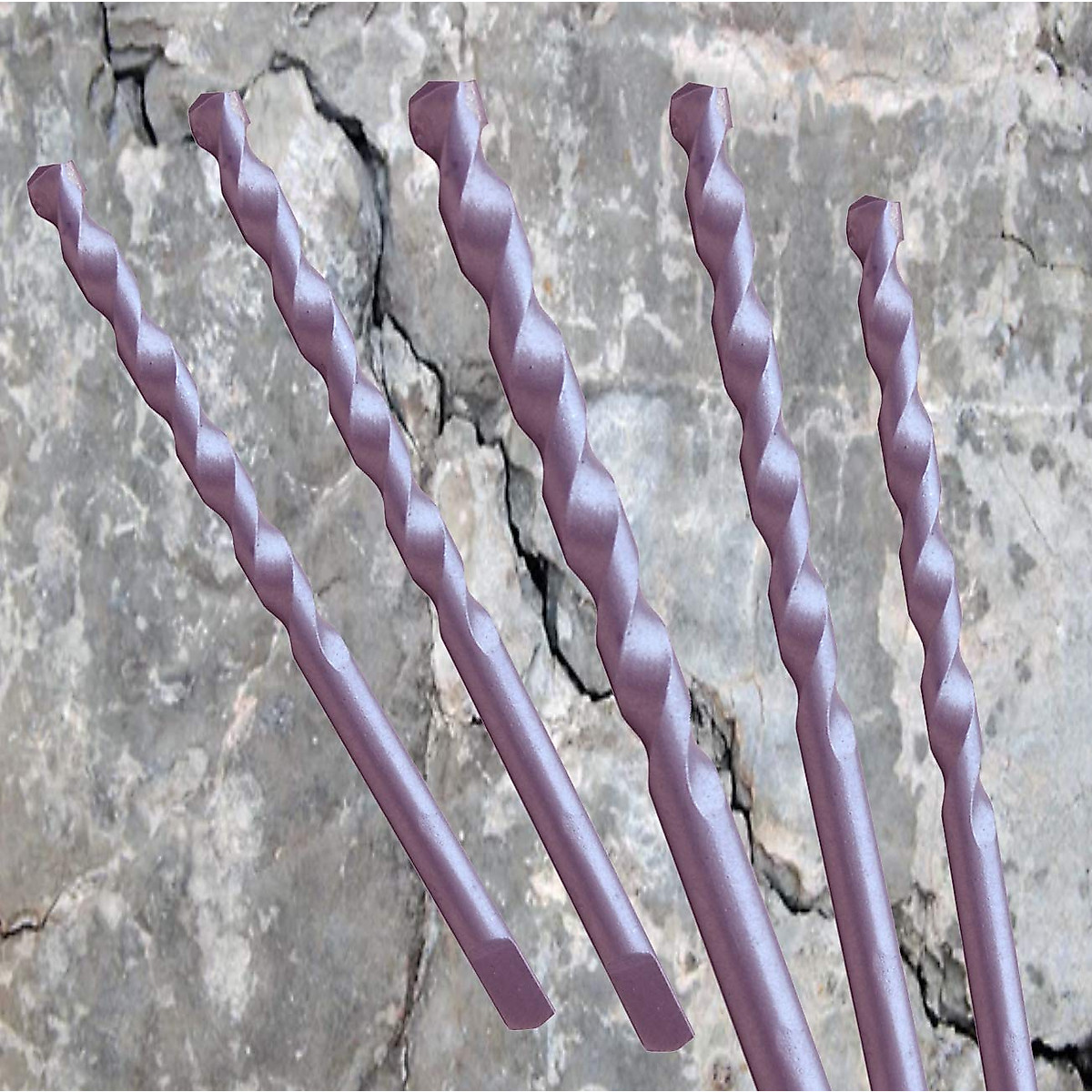 Masonry Drill Bits 5/32 in.x 4-1/2 in. Carbide Tip Flat Shank Drill Concrete Stone Bricks-10Pcs