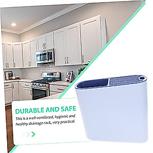 UPKOCH 1pc Plastic Utensils Sturdy Color Exquisite Dish Spoon Cage Scissor Sink Holder Draining Random Organizer Caddy Knives Block Lightweight Multipurpose Cutter Tableware