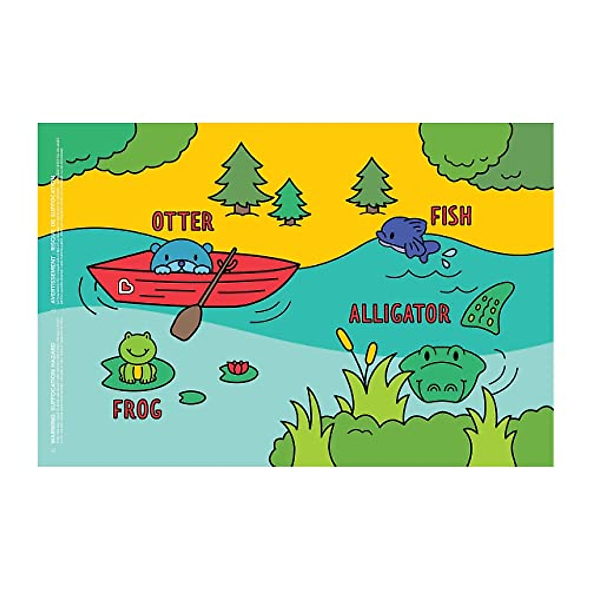 Munchkin® Story Mat™, BPA Free Disposable Placemats for Kids, 18 Pack, 2 Designs