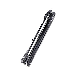 Kubey Atlas KU328 Pocket Folding Knife with 3.31-Inch Dependable 14C28N Blade, G10 Handle Inside Skeletonized Liners with Reversible Deep Pocket Clip, Good for Outdoor and Everyday (Black)