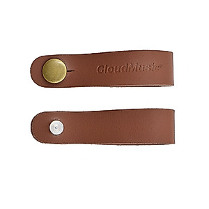 CLOUDMUSIC Ukulele Strap Guitar Strap Button Headstock Adapter 2pcs For Soprano Concert Tenor Baritone Ukulele Acoustic Guitar (brown)