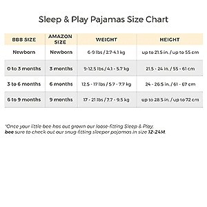 Burt's Bees Baby Girls Pajamas, Sleep and Play Loose Fit, 100% Organic Cotton Soft One-piece PJs, Sizes NB to 6-9 Months, Sweet Doe, 6 Months