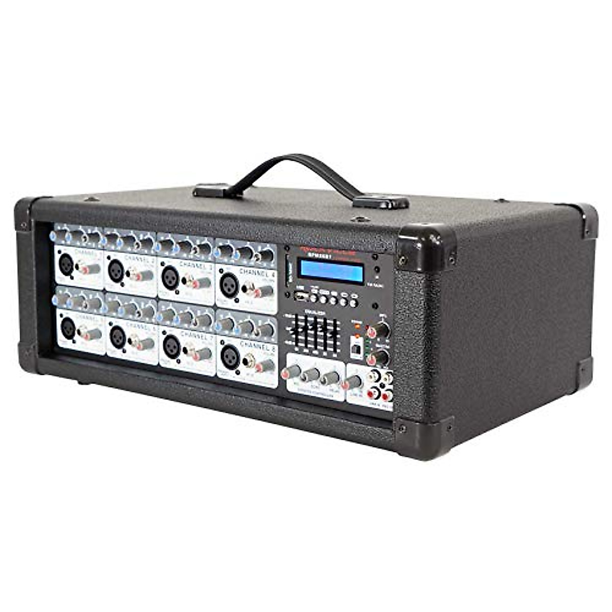 Rockville RPM80BT 2400w Powered 8 Channel Mixer/Amplifier w/Bluetooth/EQ/Effects