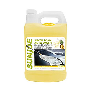 Sun Joe SPX-FCS1G Premium Snow Foam Cannon Pineapple Pressure Washer Rated Car Wash Soap and Cleaner, 1-Gallon