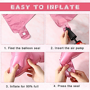 108 Pieces Breast Cancer Awareness Decorations Balloons Arch Garland Kit 12 10 5 Inch Pink White Confetti Latex Balloons Pink Ribbon Foil Balloons for Pink Ribbon Party Decoration Supplies