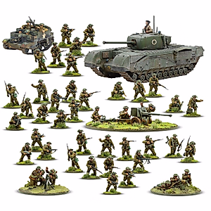 WarLord Bolt Action British & Canadian Army 1943-1945 Starter Set 1:56 WWII Military Table Top Wargaming Plastic Model Kit 402011020