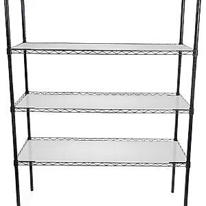 Frienda 5 Pcs Magnetic Shelf Liners Heavy Clear Waterproof Magnetic Wire Shelf Cover Plastic Storage Rack Liners with 25 Pcs Magnetic Strips for Wire Shelve Kitchen Shelves(29 x 10.5 Inch)