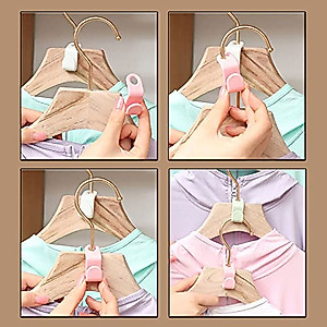 Timisea 100PCS Super Space Saving Clothes Hanger Connector Hooks | 100PCS Plastic Cascading Hangers | Multi-Layer Closet Organizer Hanging Clips | Outfit Hangers for Cabinets Coat Bag Belts,Multicolor