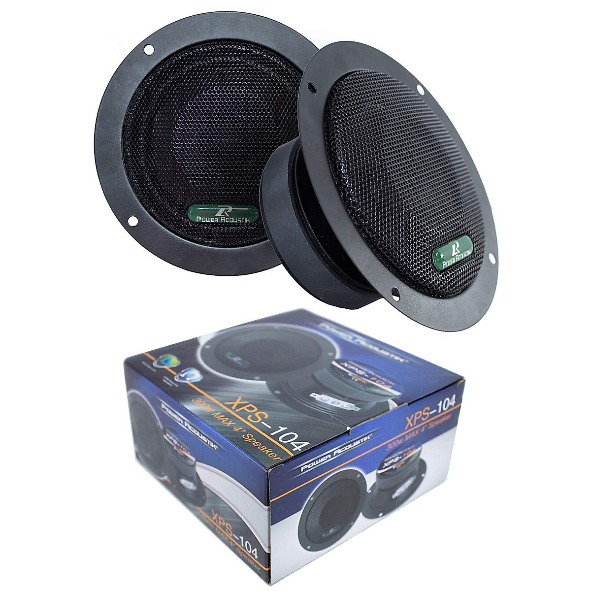 P Acoustik 2X Sealed Back 4" 600W Mid Range Car Audio Speaker XPS-104