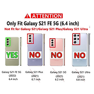 for Galaxy S21 FE 5G Case,Samsung S21 FE Case,with Screen Protector [Military Grade Drop Tested] Heavy-Duty Tough Rugged Shockproof Protective Case for Samsung Galaxy S21 FE 5G, Black
